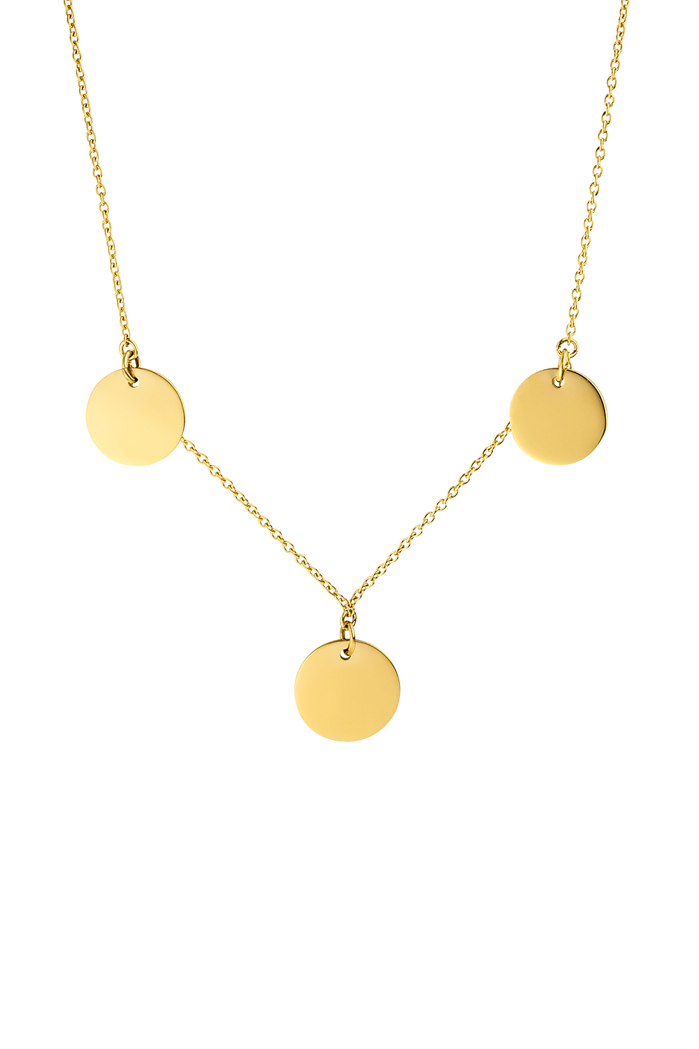 Multi Coin Necklace Gold